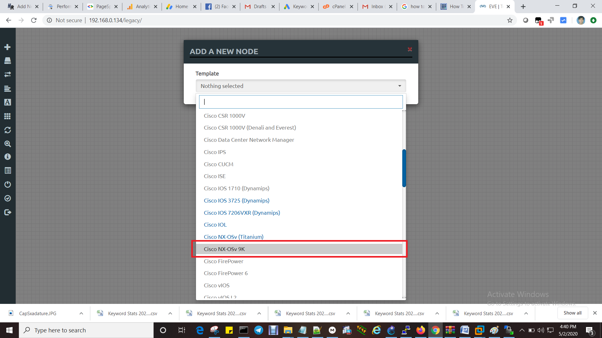 How To Add Cisco Nexus 9k Switch in Eve-ng - Network Rare