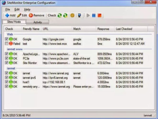 SiteMonitor Enterprise Free Download - Network Rare